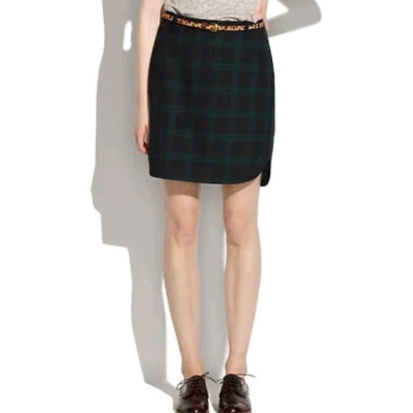 Madewell | Skirts | Madewell Black Watch Plaid Tulip Hem Skirt | Poshmark